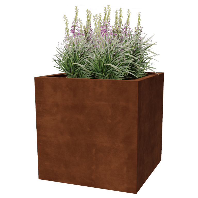 Corten steel welded planters Montana 80 x 80 x 80 cm